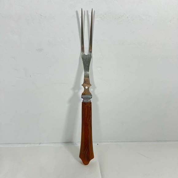 Unknown | Dining | Vintage Bakelite Marbled Meat Serving Fork | Poshmark